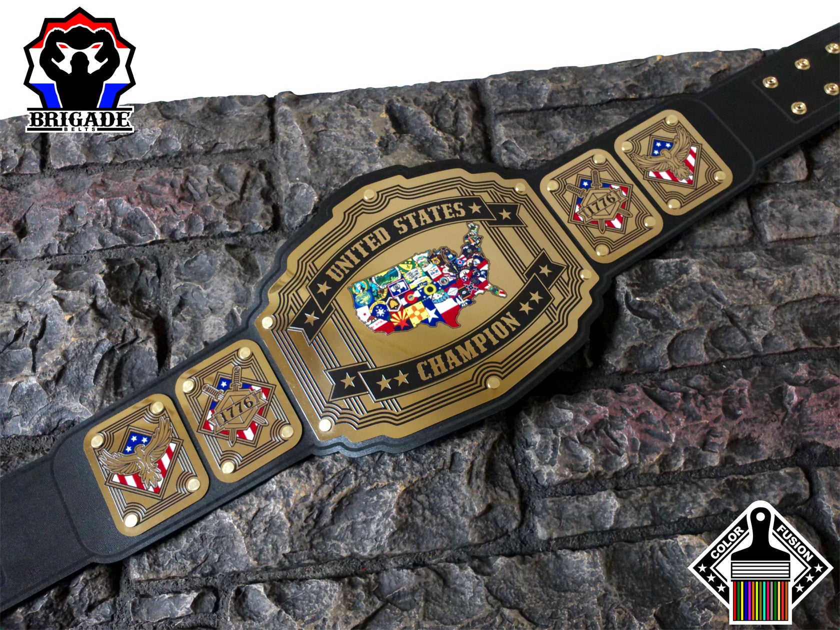 United States Champion Belt - Legend Series - Gold