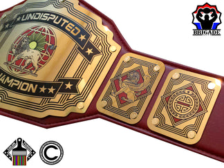 Undisputed Champion Belt Black Strap- Legend Series - Gold